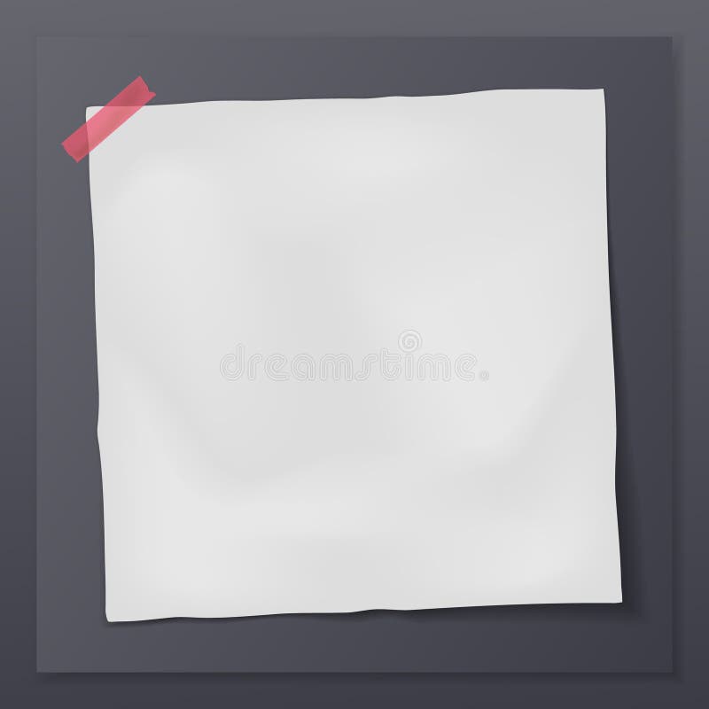White Note, Notebook Paper is on Black Frame and Background for Text ...