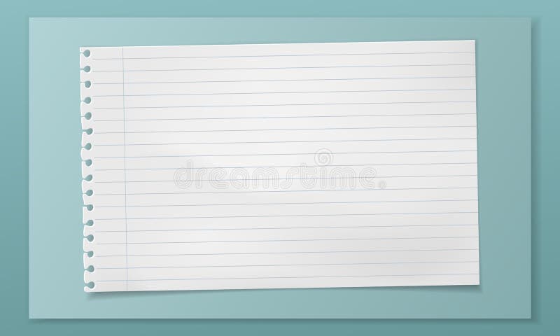 White Note, Notebook Paper is on Green Frame and Background for Text ...