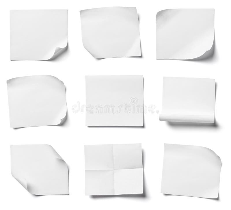 White note paper stock image. Image of empty, isolated - 27983261