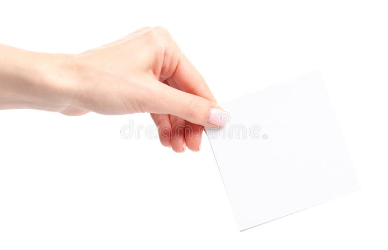 White note paper in hand stock photo. Image of ideas - 135936720