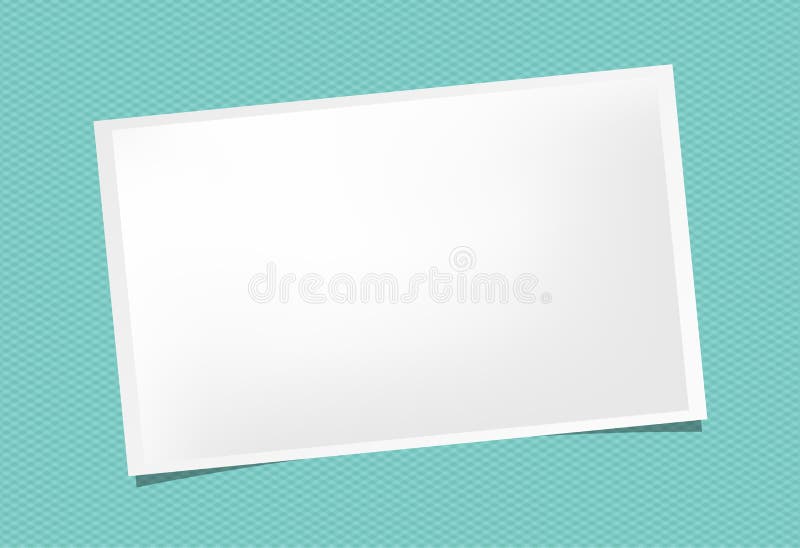 White Note Paper Sheet with Frame Stuck on Squared Pattern Stock Vector ...