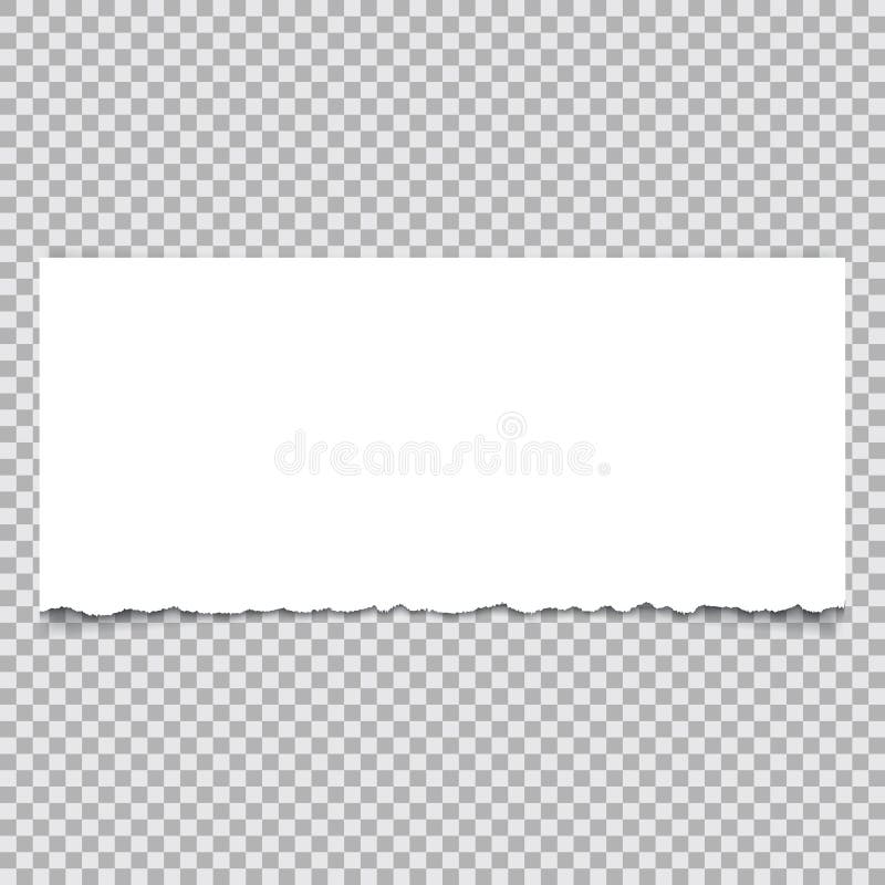 White Note Paper on Transparent Background Stock Vector - Illustration ...