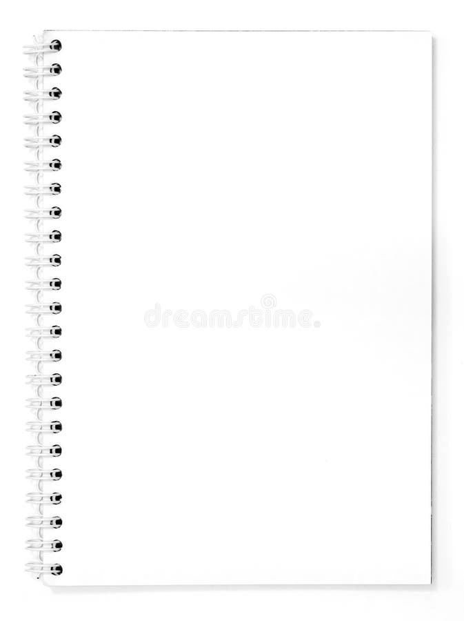 Spiral Notebook Paper without Line Stock Image - Image of background ...