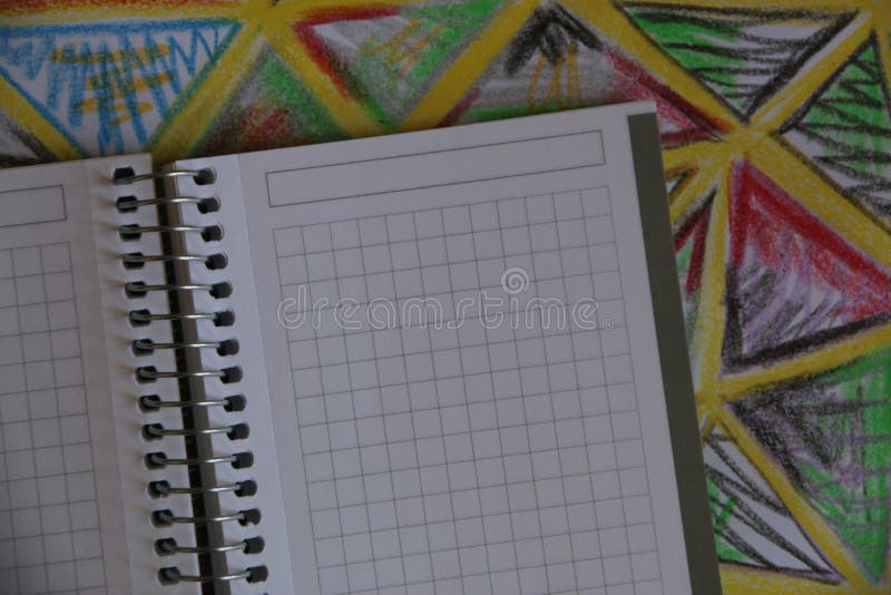 White Notebook with Abstract Background Stock Photo - Image of notebook ...