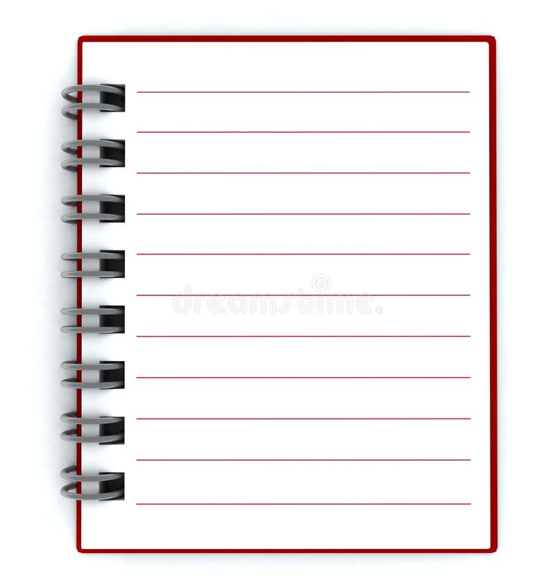 White notebook stock illustration. Illustration of office - 33409404