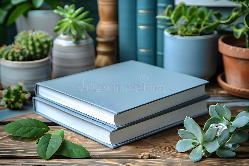 White Notebook on Desk: Business Banner Design with Symmetrical Top ...