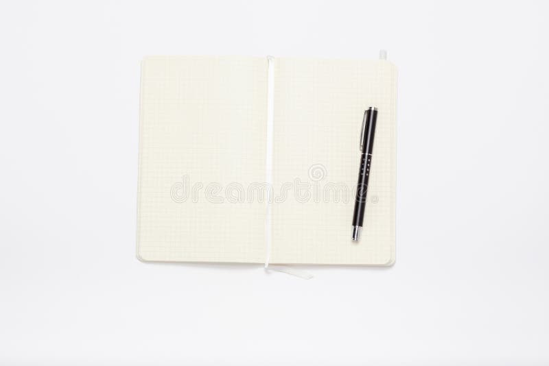 White Notebook Minimal Image on White Table Stock Photo - Image of desk ...