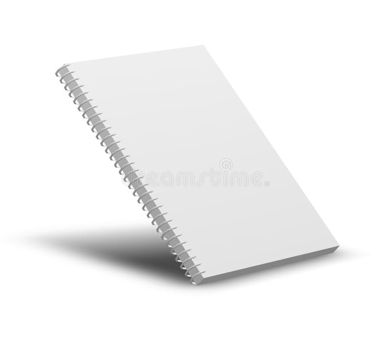 White Notebook Mockup - 3D Illustration Stock Illustration ...