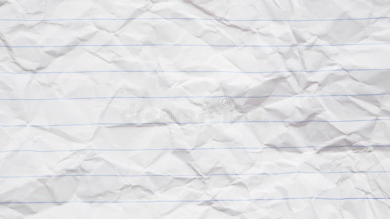 White Notebook Paper Background. Crumpled Paper Sheet Stock Image ...