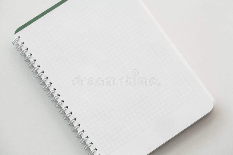 White Notebook Top View on White Table Stock Image - Image of notes ...