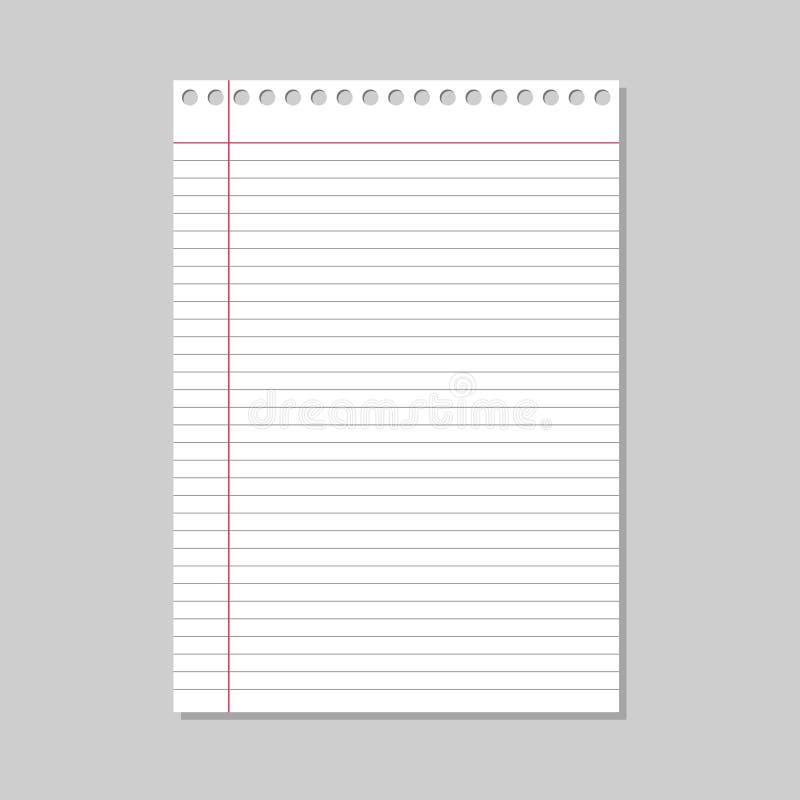 Lined Paper Red Margin Stock Illustrations – 123 Lined Paper Red Margin ...