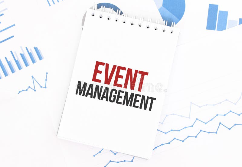 White Notepad with Text Event Management on the Financial Documentation ...