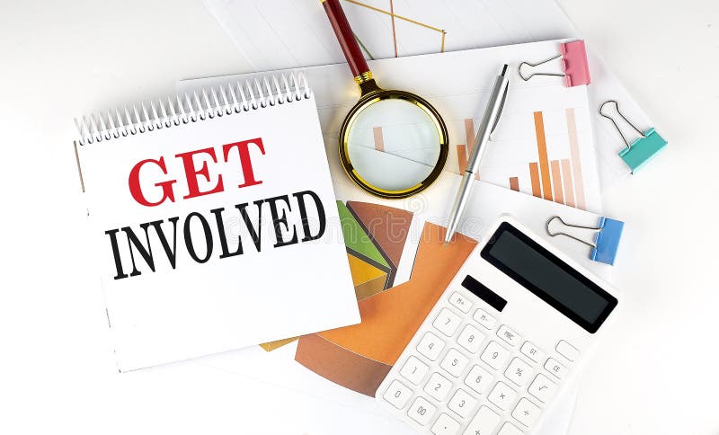 Text GET INVOLVED on the Envelope on the Keyboard Stock Photo - Image ...