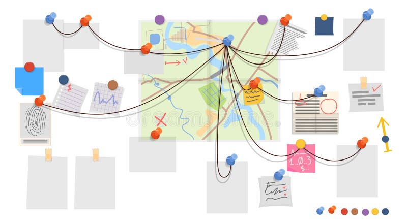 Thumbtack String Stock Illustrations – 65 Thumbtack String Stock ...