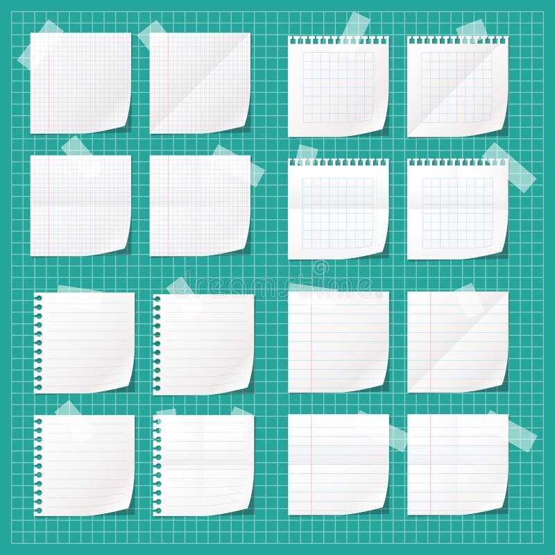 White notes. stock vector. Illustration of page, memo - 81184691