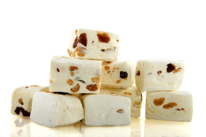 White nougat stock photo. Image of candy, nuts, pieces - 13224444