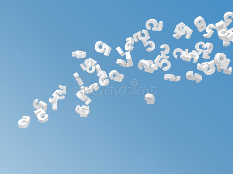 White number 5 stock illustration. Illustration of blue - 47677594