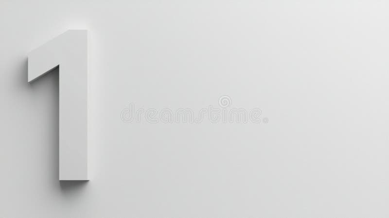 Minimalist 3d Number One White Stock Photos - Free & Royalty-Free Stock ...