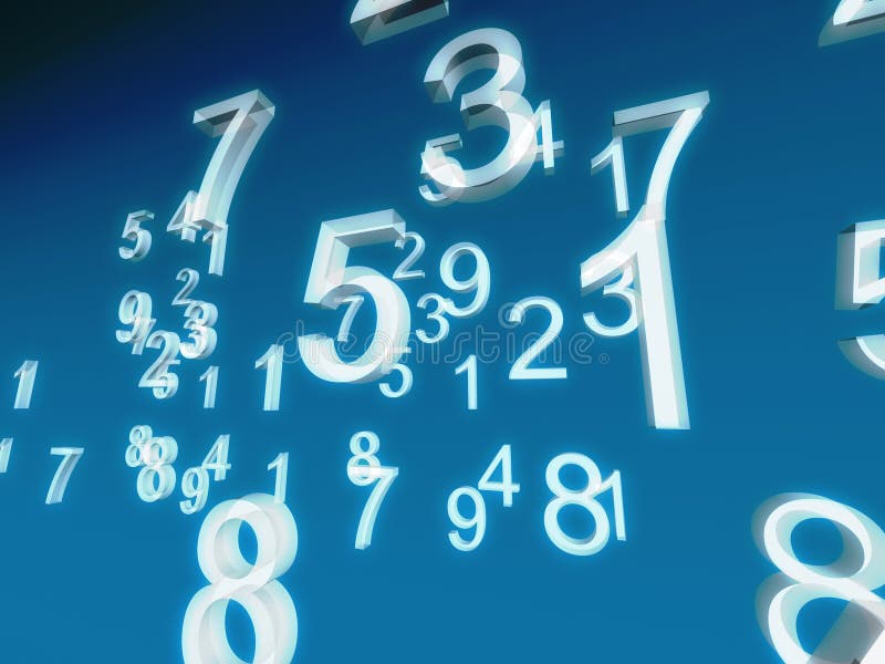 White numbers stock illustration. Illustration of modern - 8209715