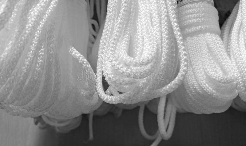 White Nylon Rope on Background Stock Photo - Image of material, dynamic ...