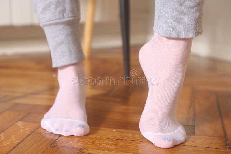 White Nylon Socks Front View Stock Image - Image of clothing, spring ...