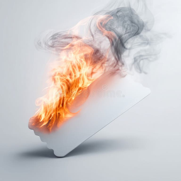 A White Object Bursts into Flames, Creating an Arresting Image of ...