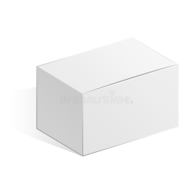 White oblong box. stock vector. Illustration of gray - 67581967