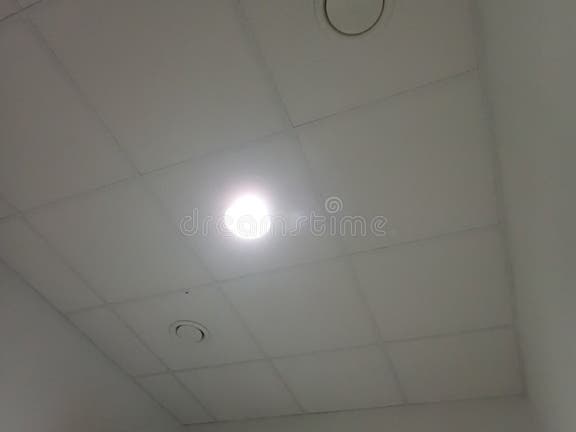 White Office Building Ceiling Grid Stock Photo - Image of ...