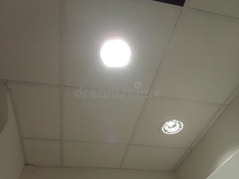 White Office Building Ceiling Grid Stock Photo - Image of office ...