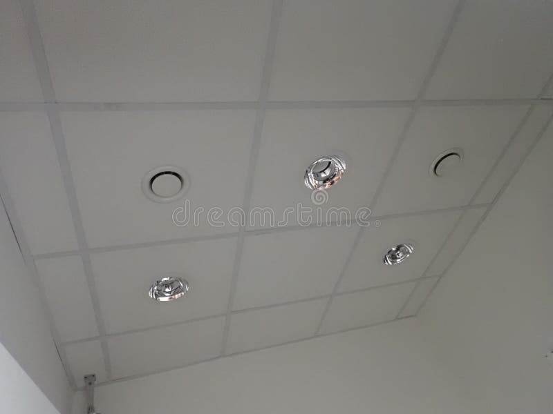 White Office Building Ceiling Grid Stock Image - Image of ordinary ...