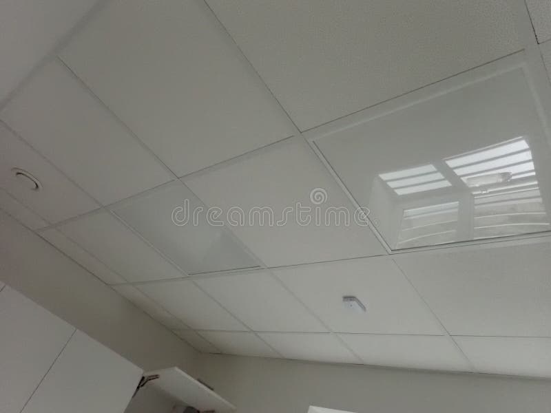 White Office Building Ceiling Grid Stock Photo - Image of ceiling ...