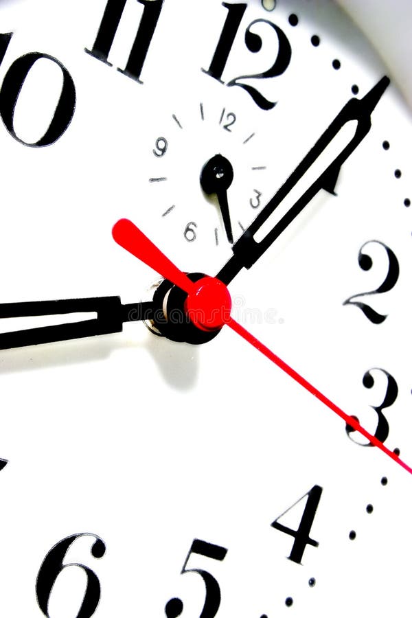 White Office Clock stock image. Image of second, white, pass - 53315