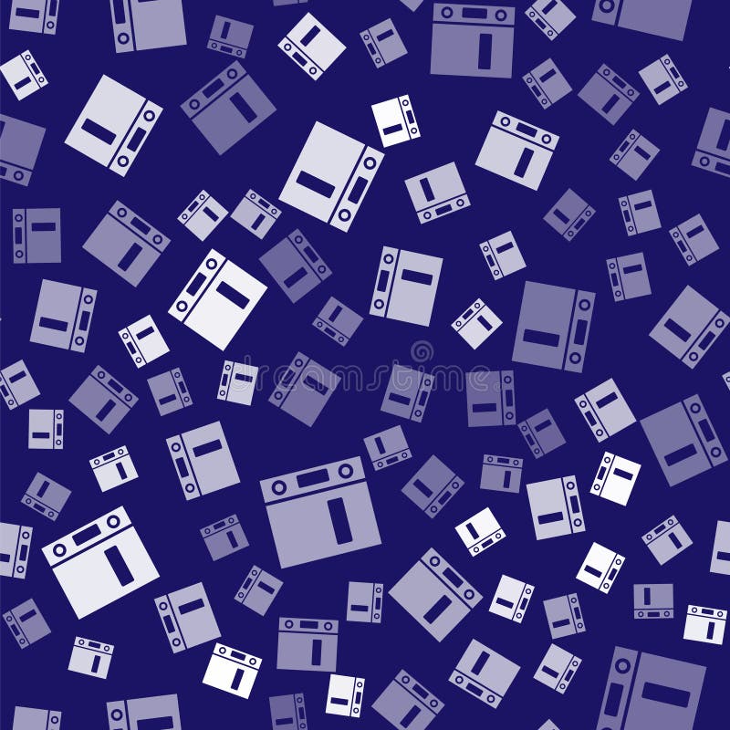 White Office Folders with Papers and Documents Icon Isolated Seamless ...