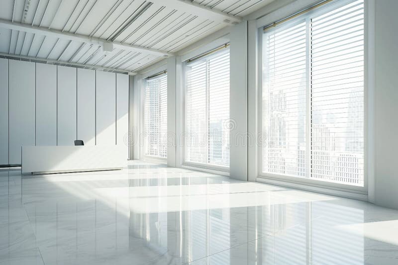 White office interior. stock illustration. Illustration of large ...