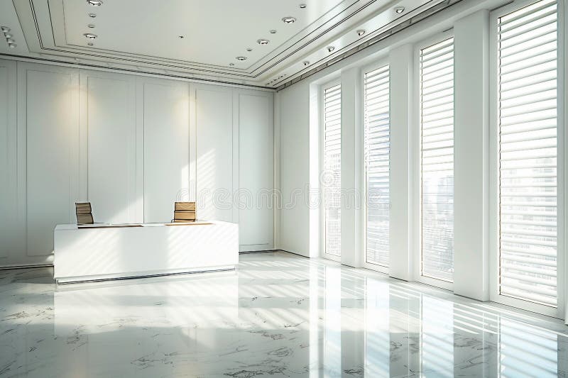 White office interior. stock illustration. Illustration of design ...