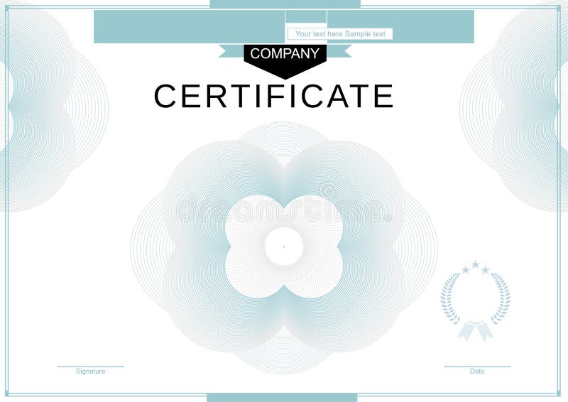 White official certificate stock vector. Illustration of horizontal ...