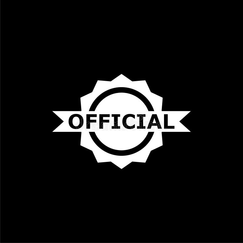 Official Icon, Logo or Stamp on Dark Background Stock Vector ...