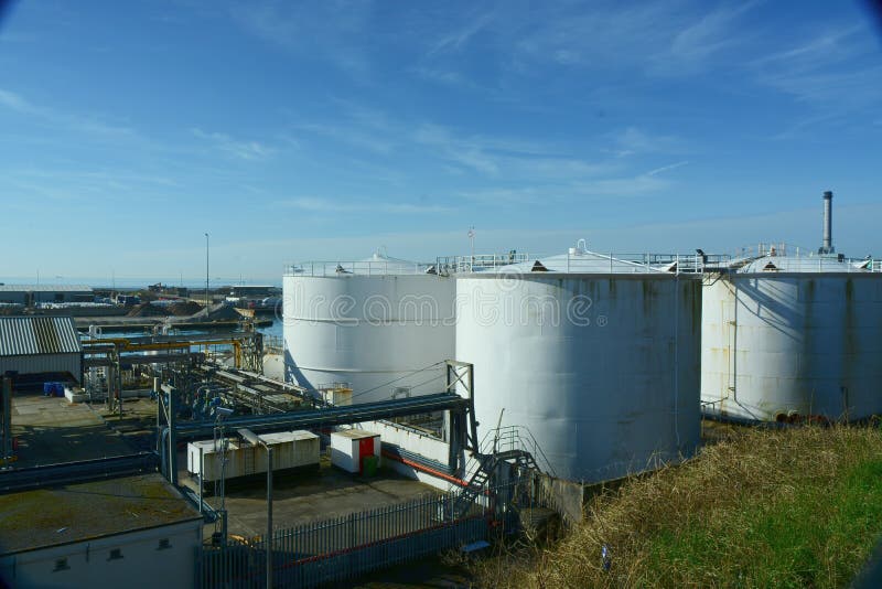 White oil Storage tanks stock photo. Image of industry - 38813240