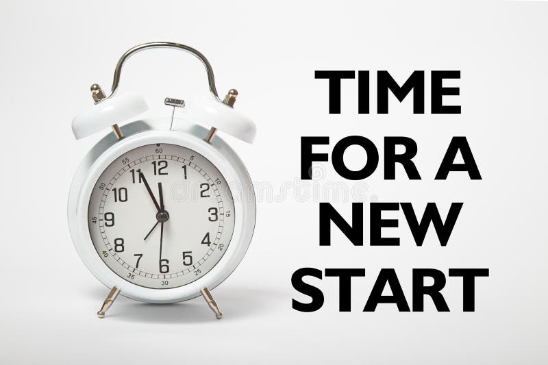 White old clock with text stock image. Image of motivational - 82562387