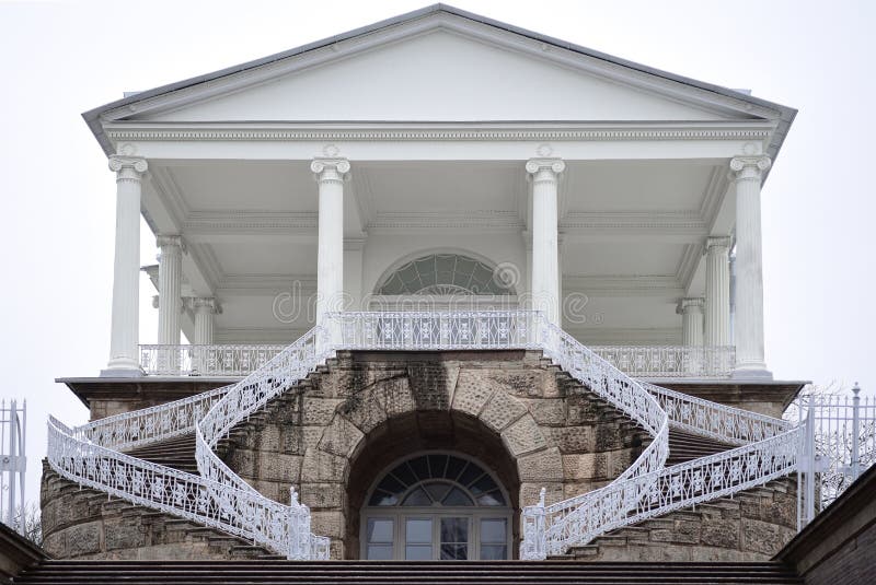 White Old Greek Building with Columns Stock Image - Image of marble ...