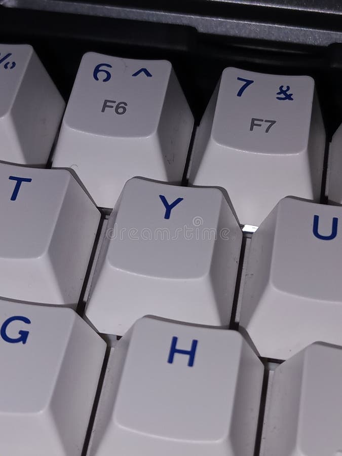 White Old School Minimalist Keyboard Layout Stock Photo - Image of ...