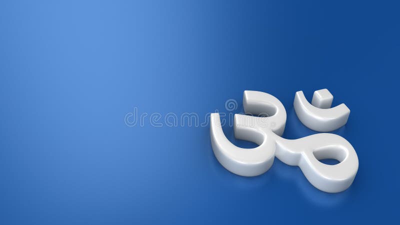 White Om on blue stock illustration. Illustration of hinduism - 32248832