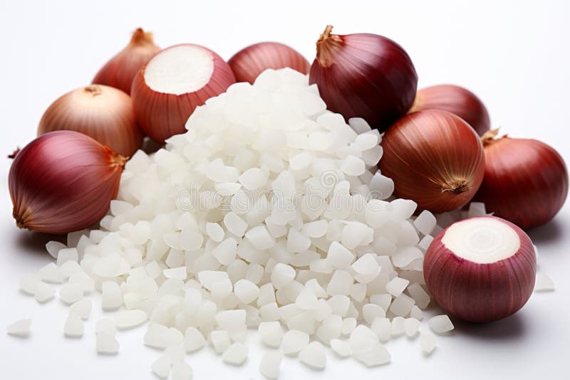 White Onion Granules stock illustration. Illustration of vegetable ...