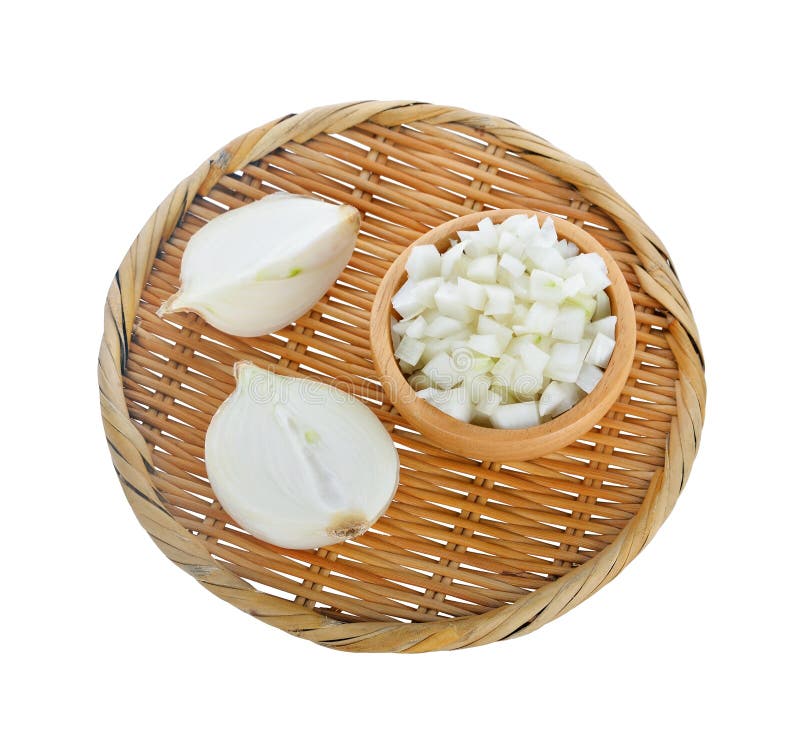 White Onion Top View on White Background Stock Photo - Image of ...