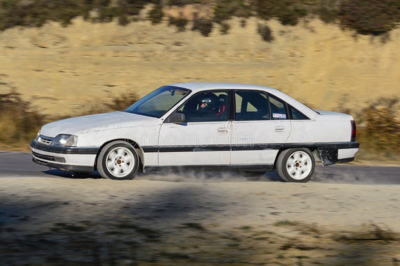 White Opel Omega in a Race Track Editorial Photography - Image of brand ...