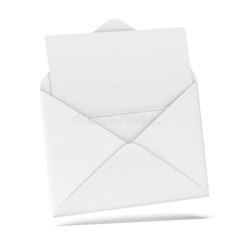 Open Envelope with Wax and Blank Letter Stock Illustration ...