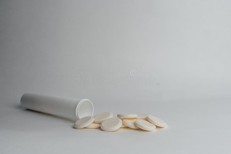 White Open Pill Box with Scattered Tablets Stock Image - Image of ...