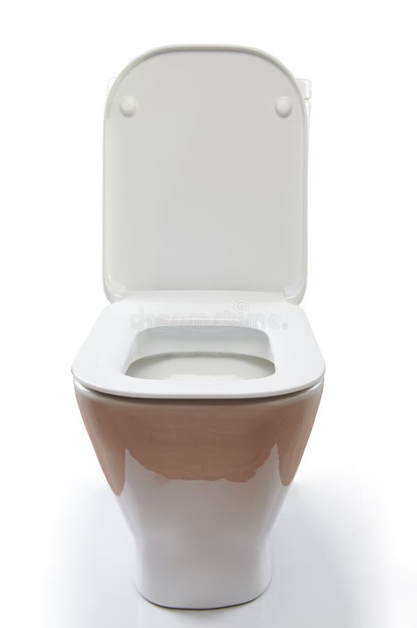 White Open Plastic Modern Toilet Stock Image - Image of design, ceramic ...