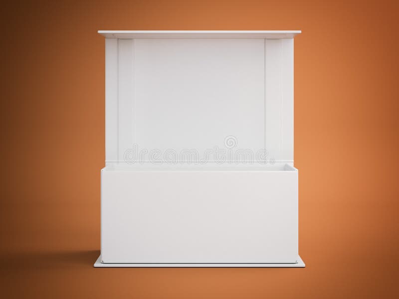 White Opened Box. 3d Rendering Stock Illustration - Illustration of ...