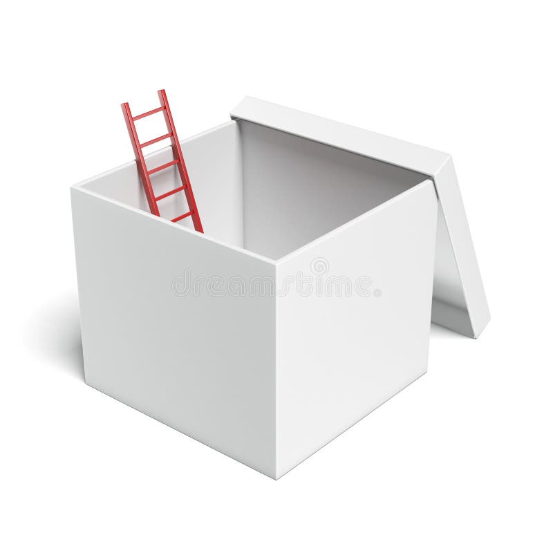 Ladder and opened door stock illustration. Illustration of architecture ...